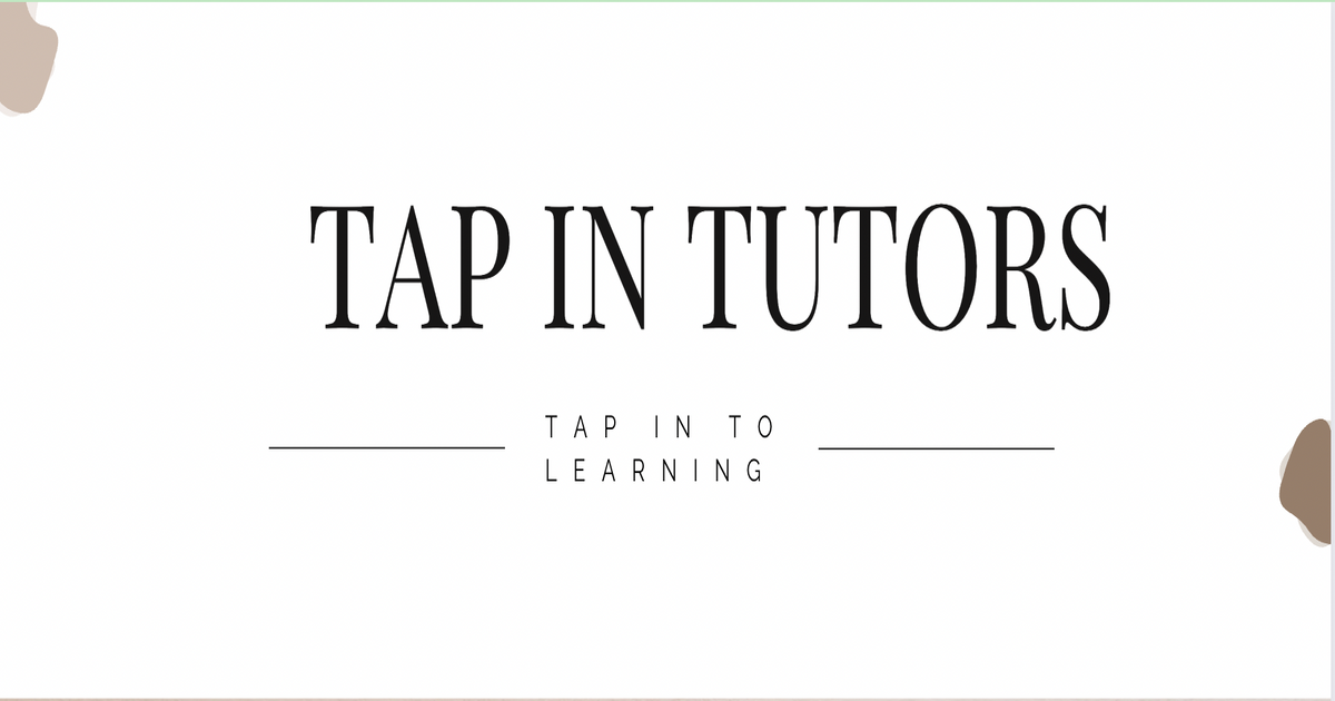 Tap In Tutors website